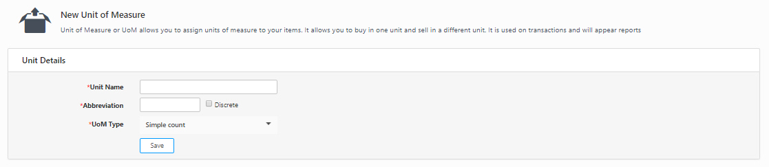 Unit of Measure (UoM)